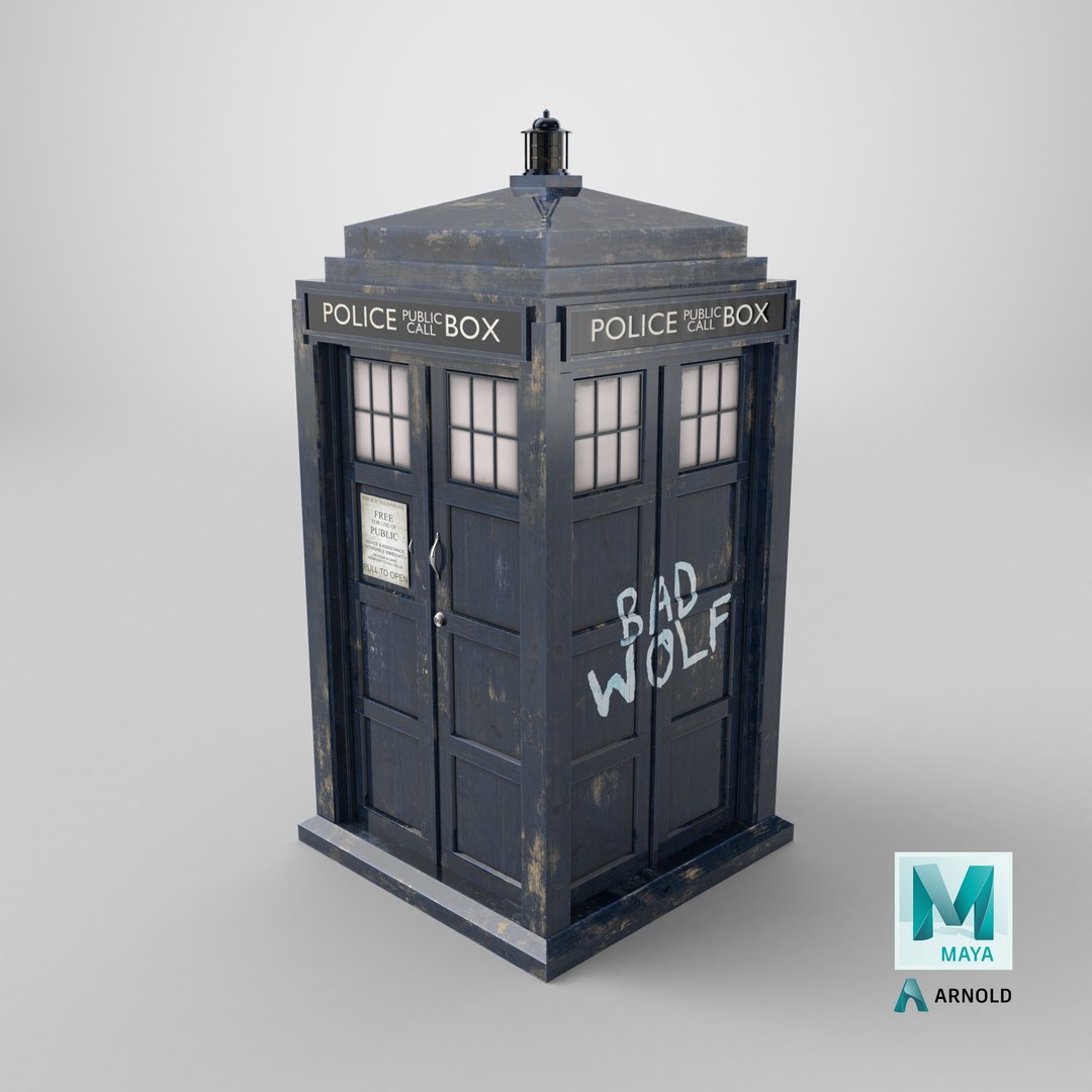 Tardis 2005 Destroyed Bad Wolf Version 3D Model - TurboSquid 2227371