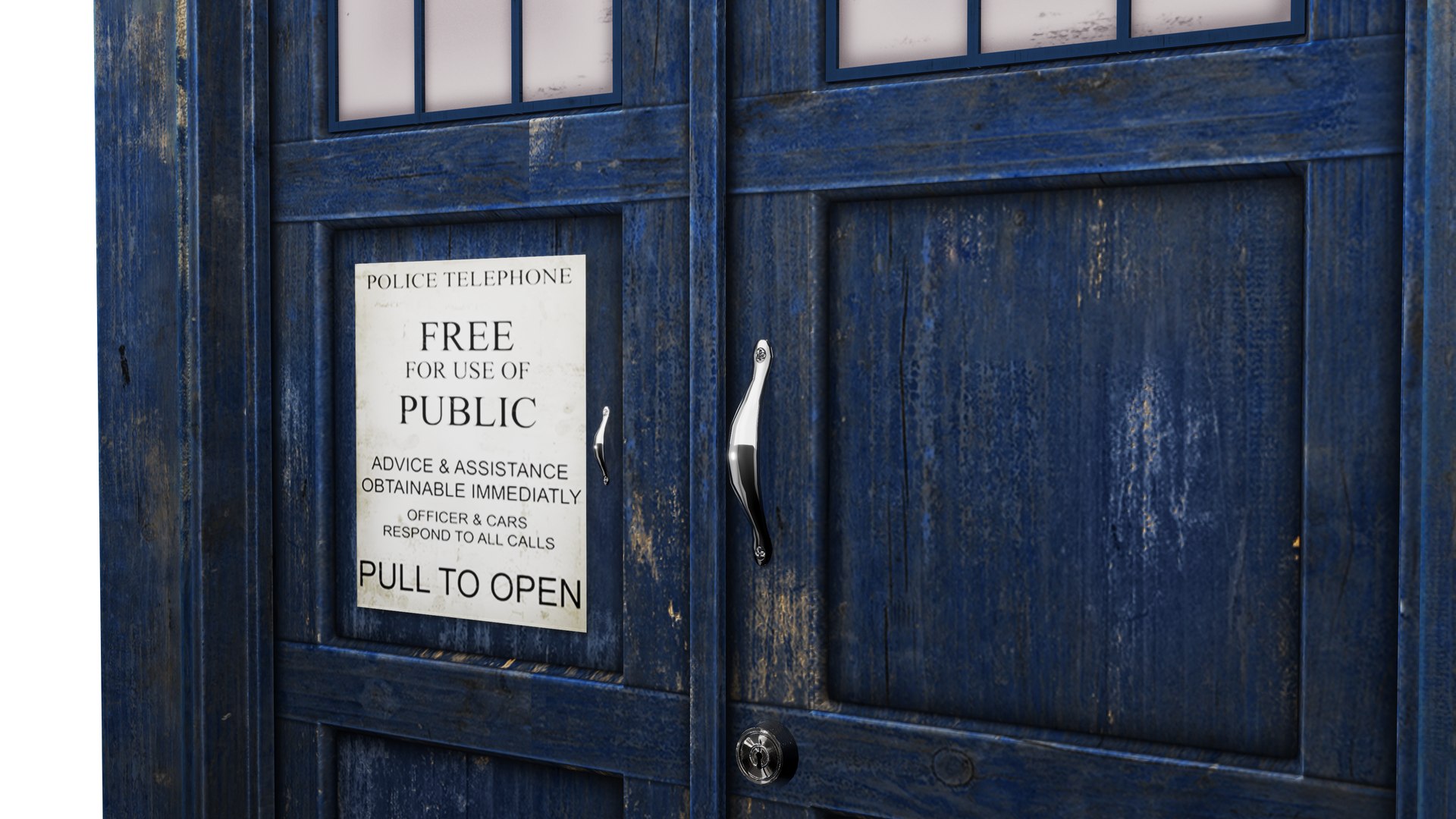 Tardis 2005 Destroyed Bad Wolf Version 3D Model - TurboSquid 2227371