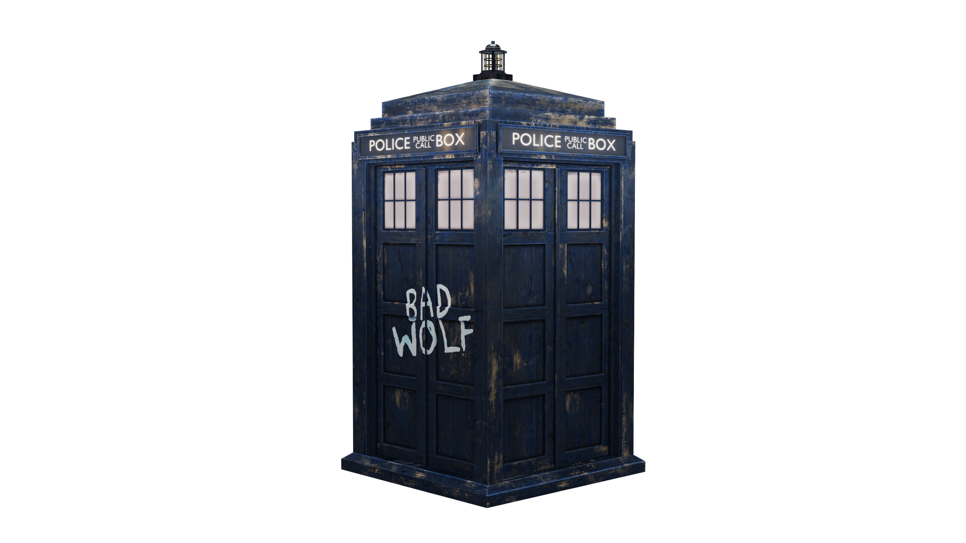 Tardis 2005 Destroyed Bad Wolf Version 3D Model - TurboSquid 2227371