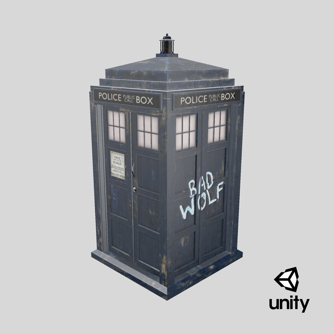 Tardis 2005 Destroyed Bad Wolf Version 3D Model - TurboSquid 2227371