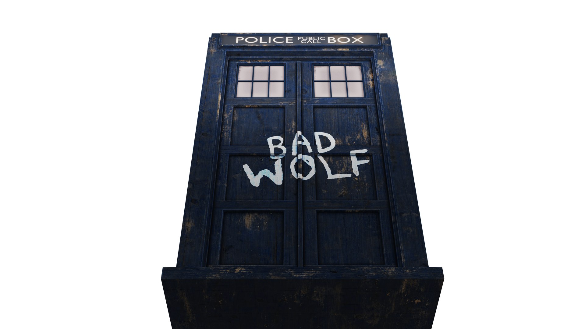 Tardis 2005 Destroyed Bad Wolf Version 3D Model - TurboSquid 2227371