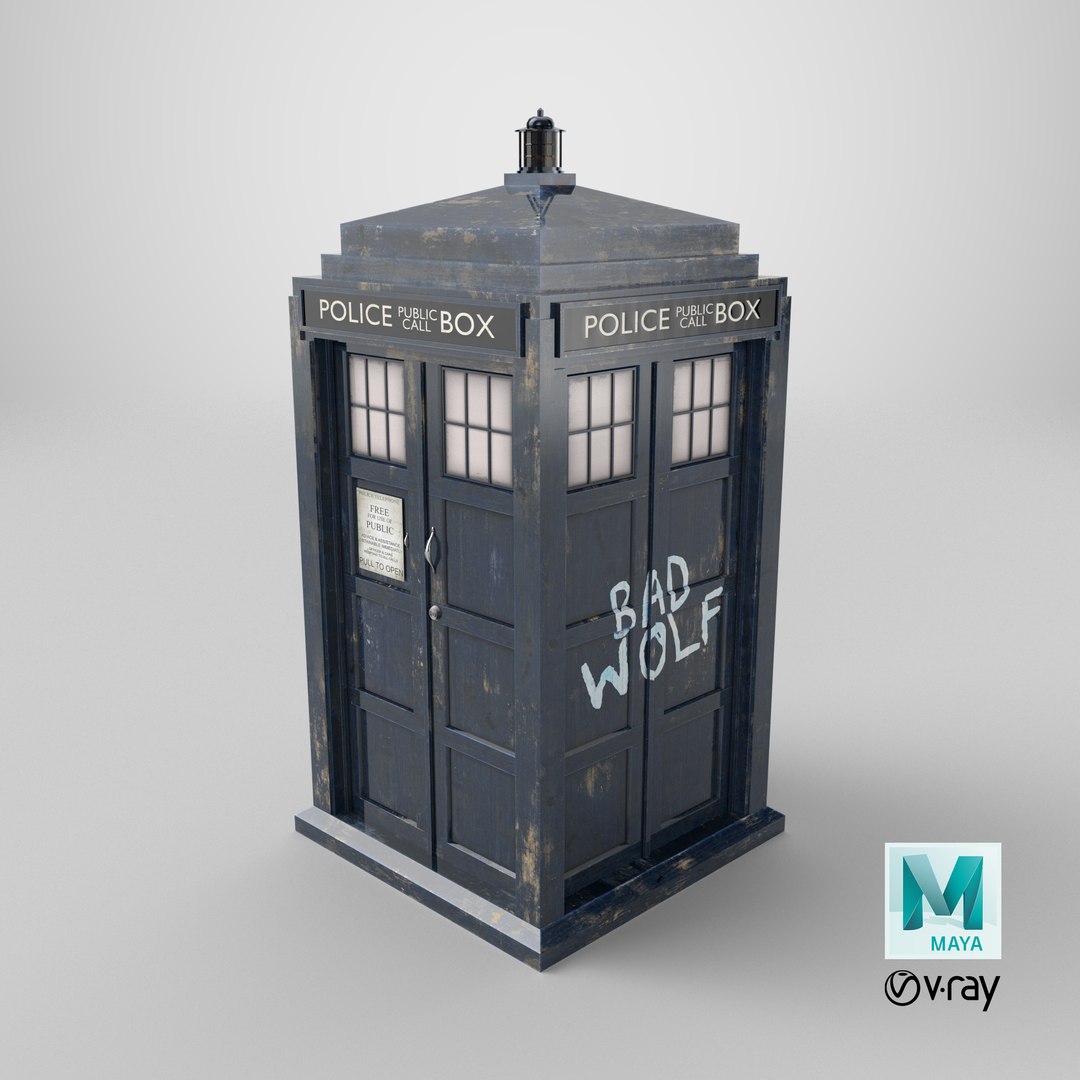 Tardis 2005 Destroyed Bad Wolf Version 3D Model - TurboSquid 2227371