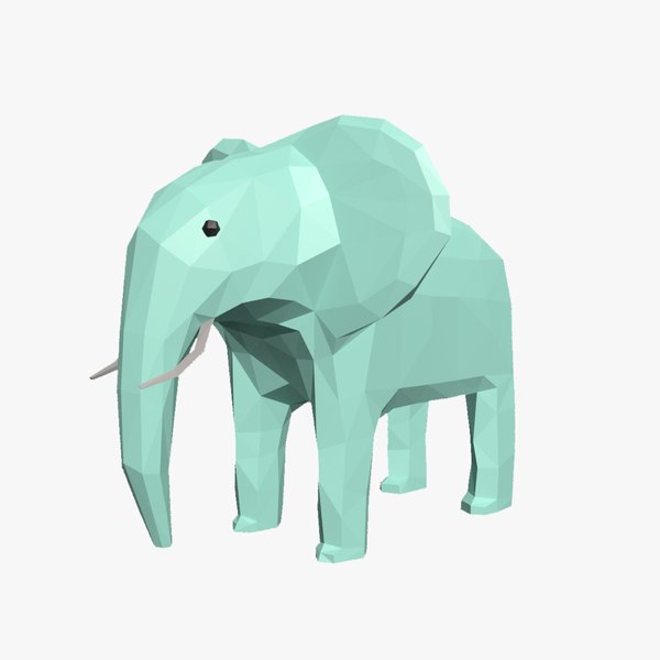 Low poly Elephant 3D - TurboSquid 2018624