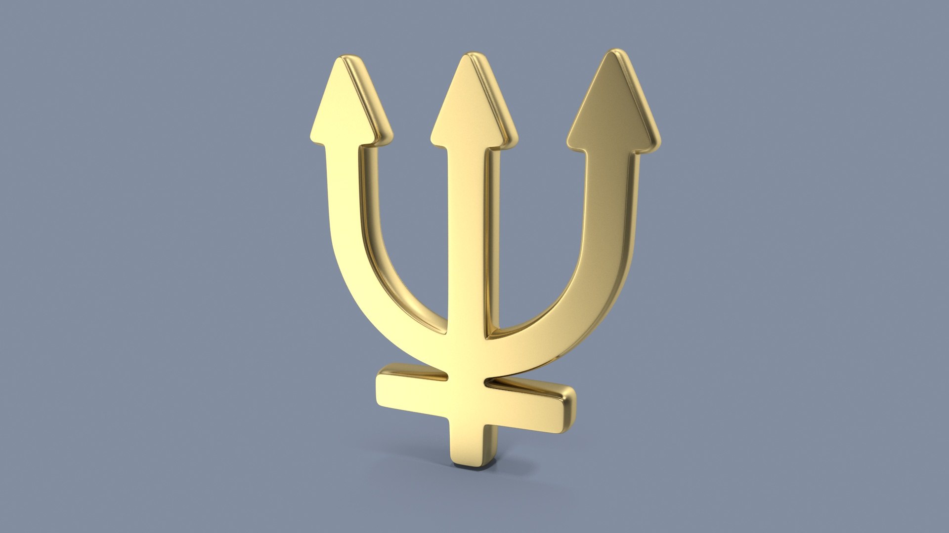 Neptune Astrological Symbols Gold 3D - TurboSquid 2059664