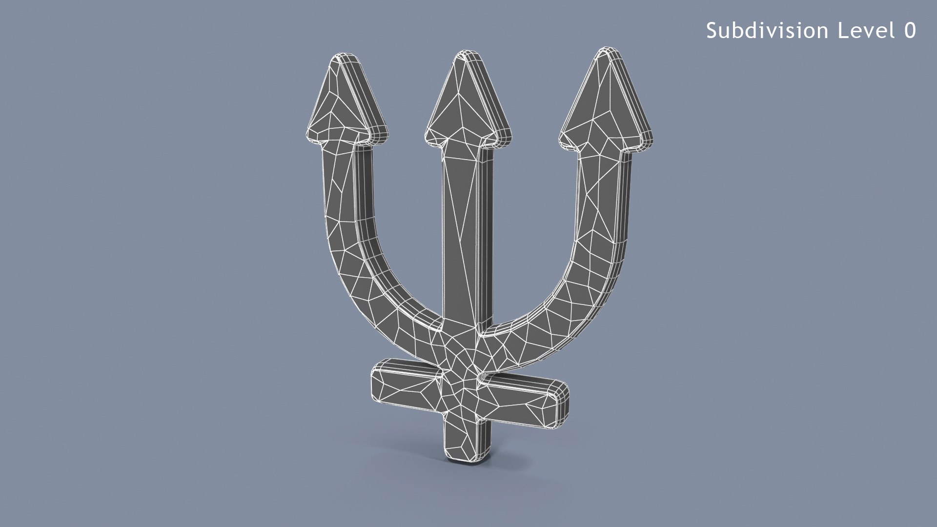 Neptune Astrological Symbols Gold 3D - TurboSquid 2059664