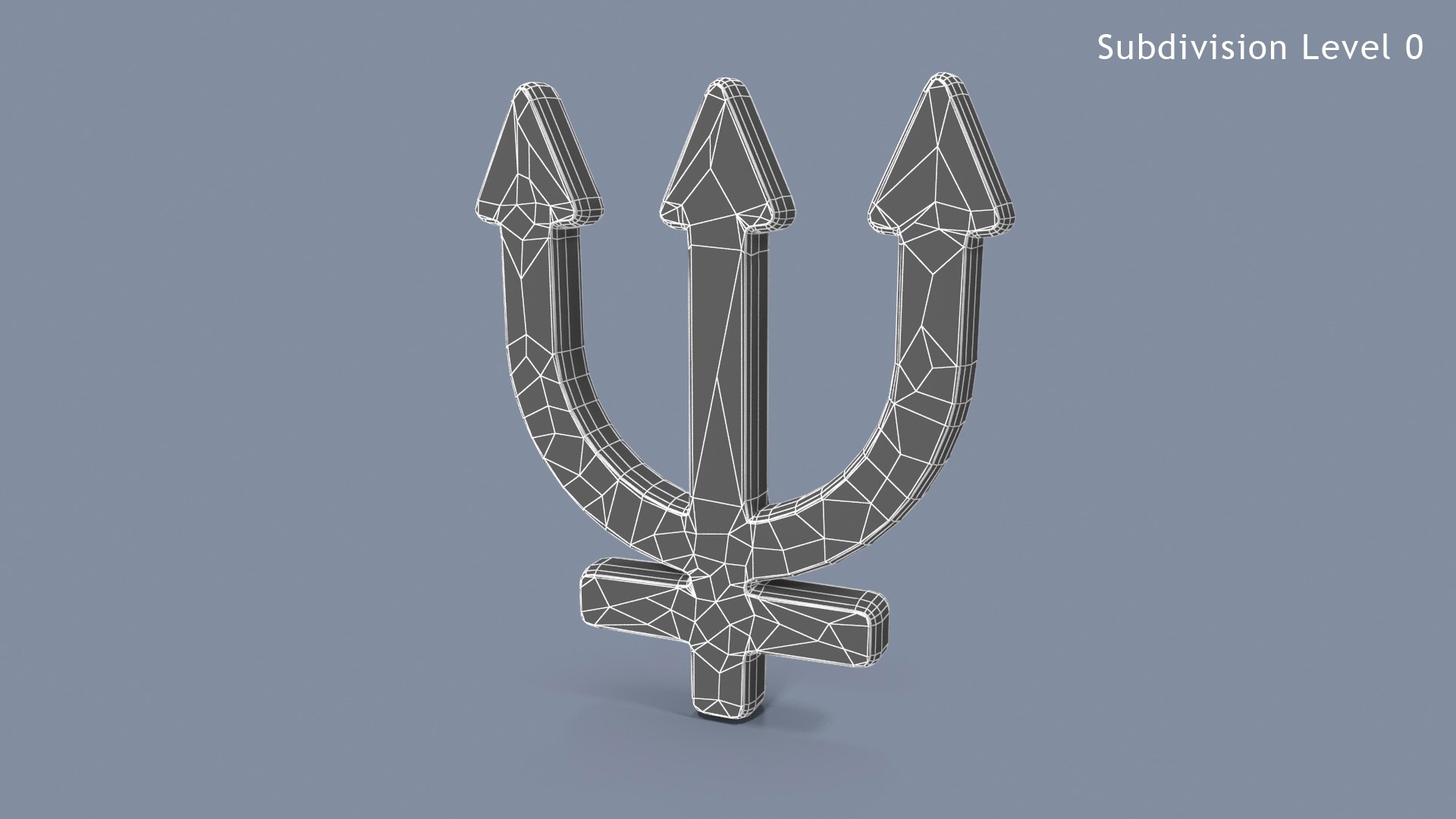 Neptune Astrological Symbols Gold 3D - TurboSquid 2059664