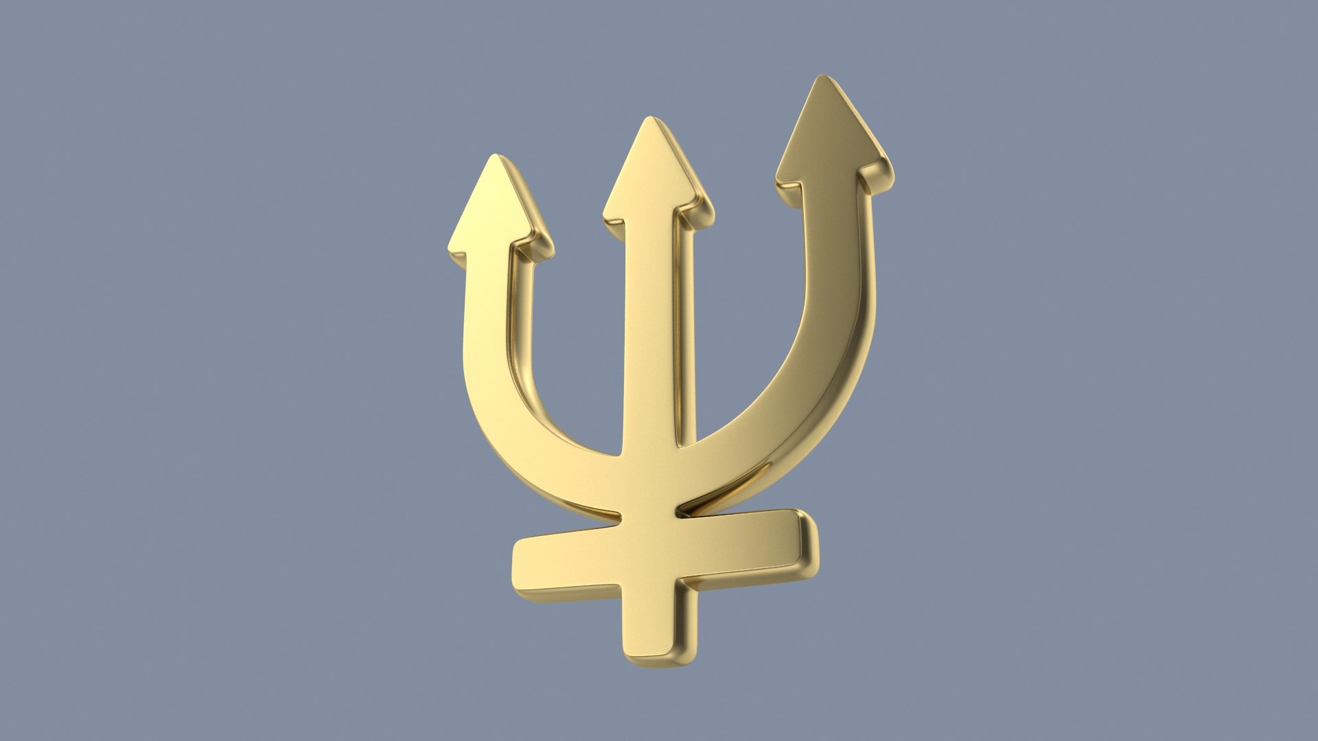 Neptune Astrological Symbols Gold 3D - TurboSquid 2059664
