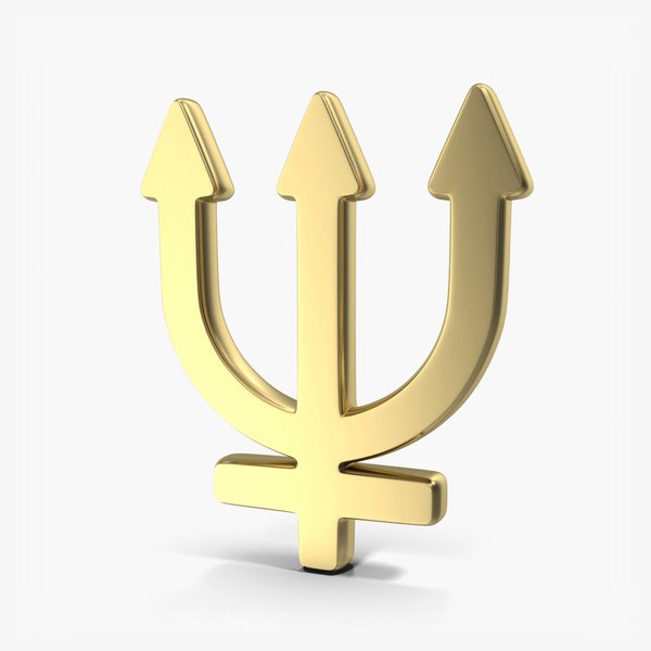 modelo 3d Neptuno Símbolos Astrológicos Oro - TurboSquid 2059664