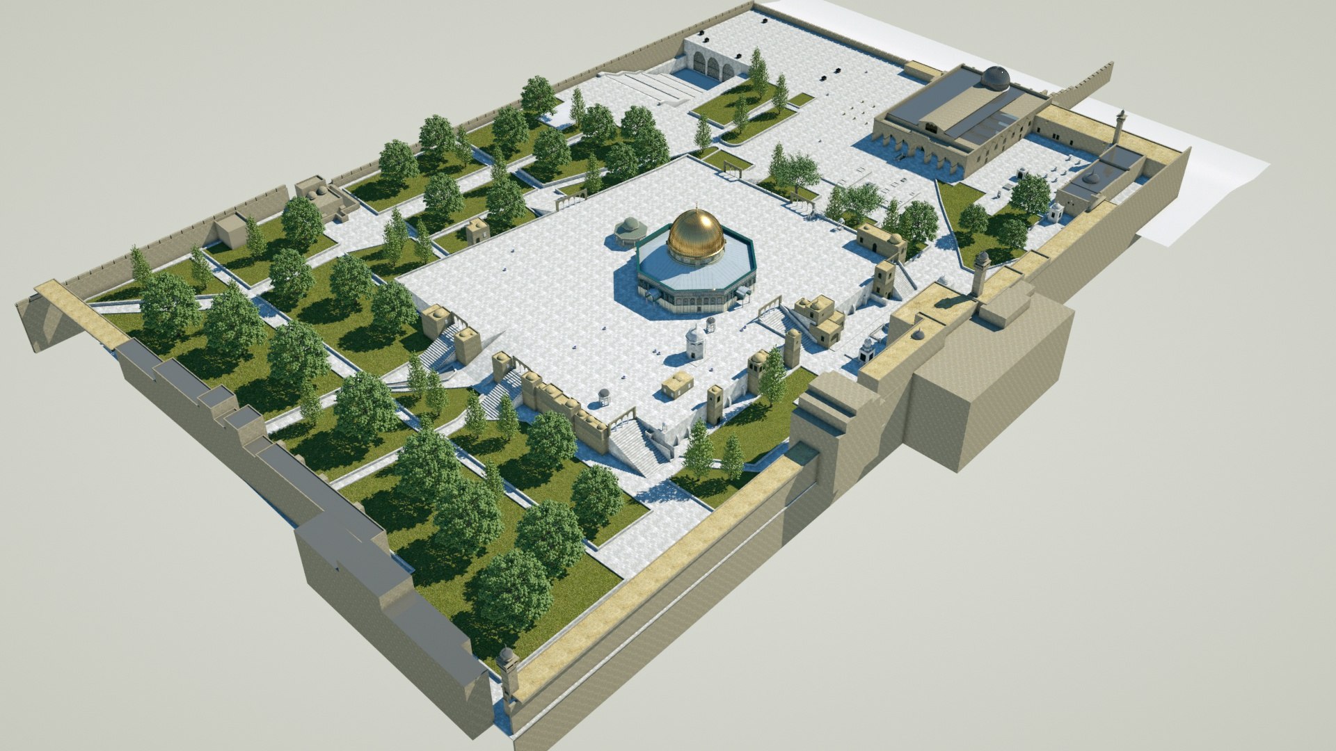 Al-Aqsa Mosque 3D Model - TurboSquid 2125813