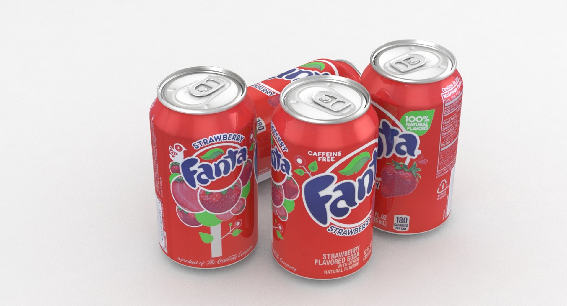 3D Beverage Fanta Strawberry - TurboSquid 1178310