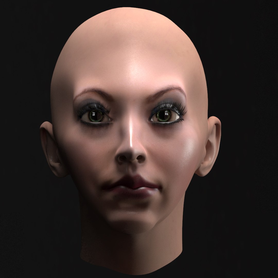 Female Head 3D Model - TurboSquid 1376465