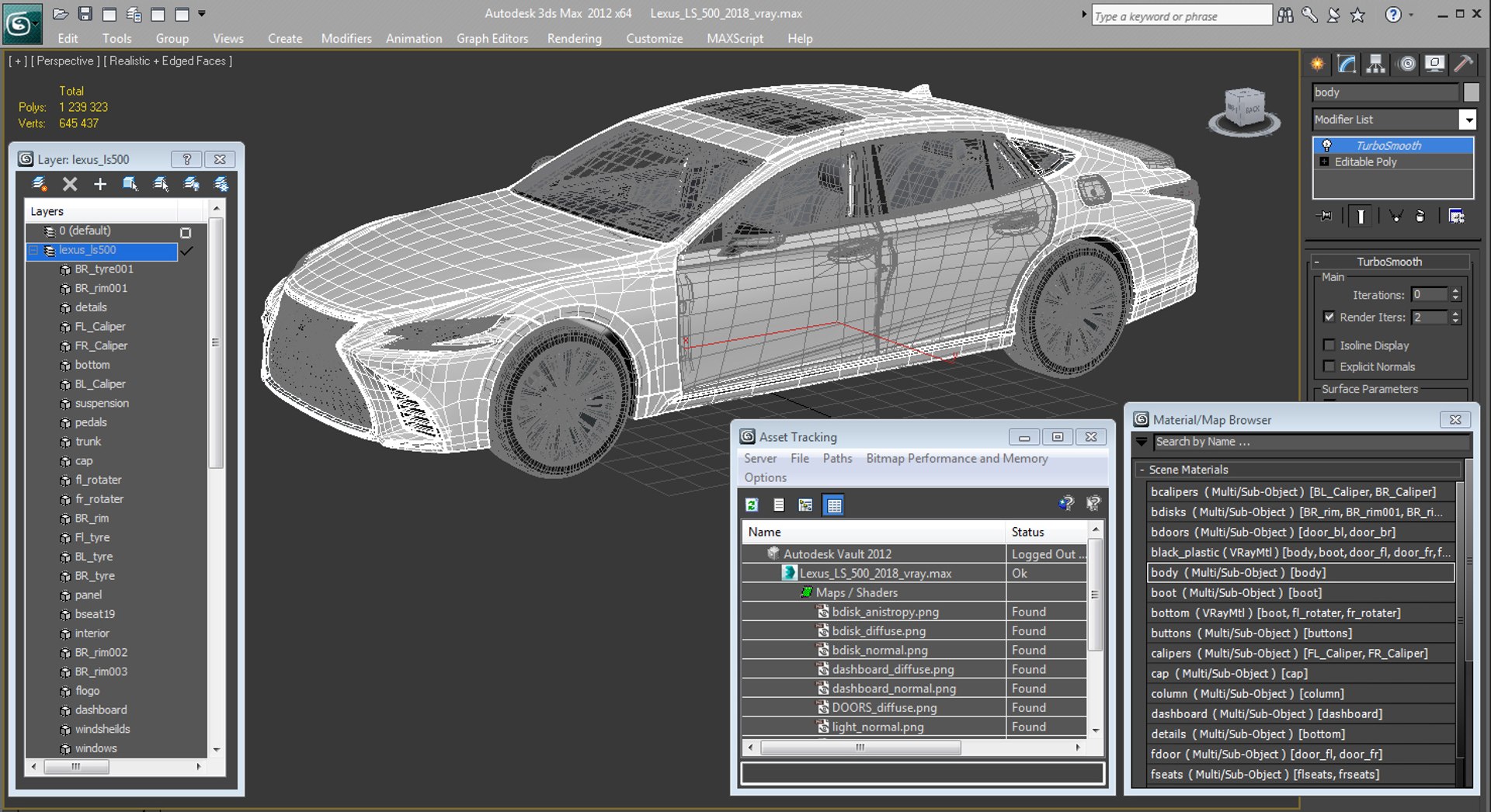 3D lexus ls 500 2018 model - TurboSquid 1297035