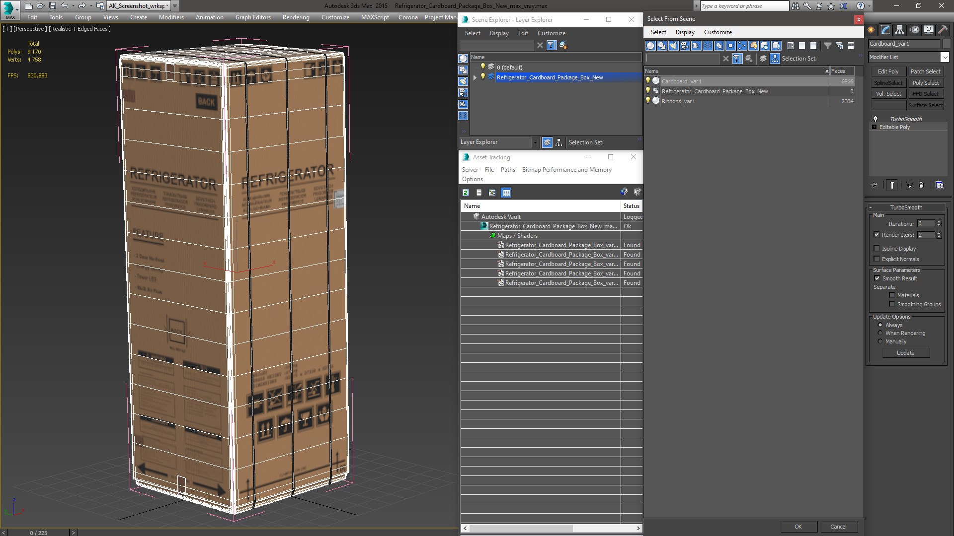 Refrigerator Cardboard Package Box New 3D model - TurboSquid 2115392