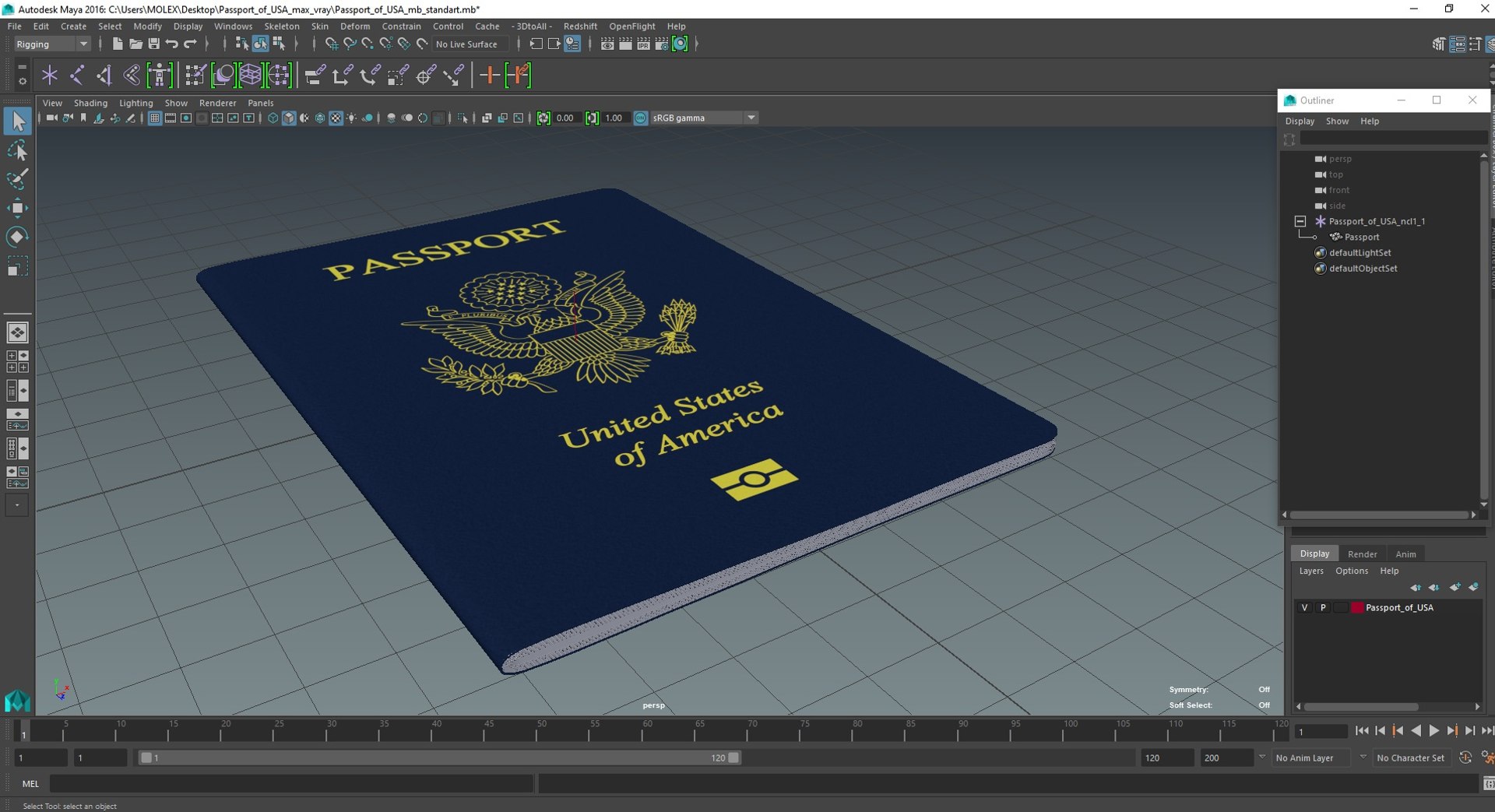 3D Model Passport Of USA - TurboSquid 2218385