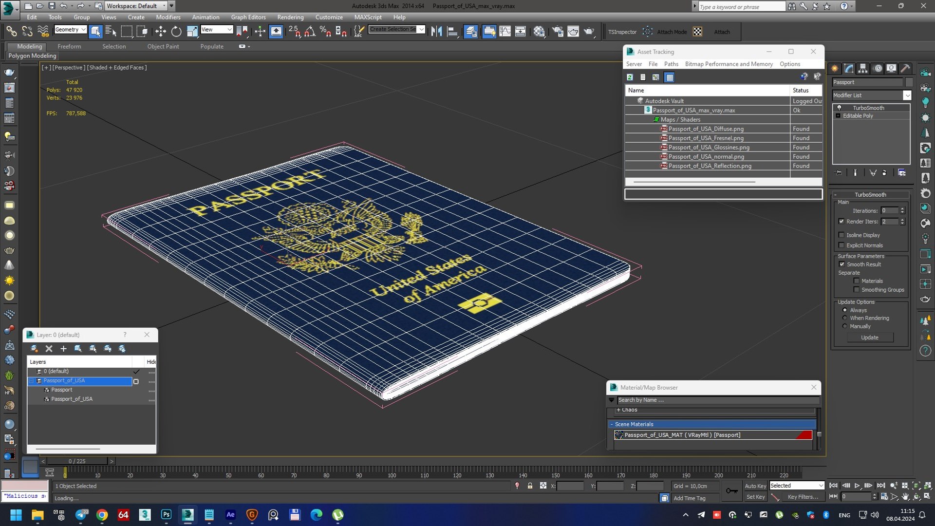 3D Model Passport Of USA - TurboSquid 2218385