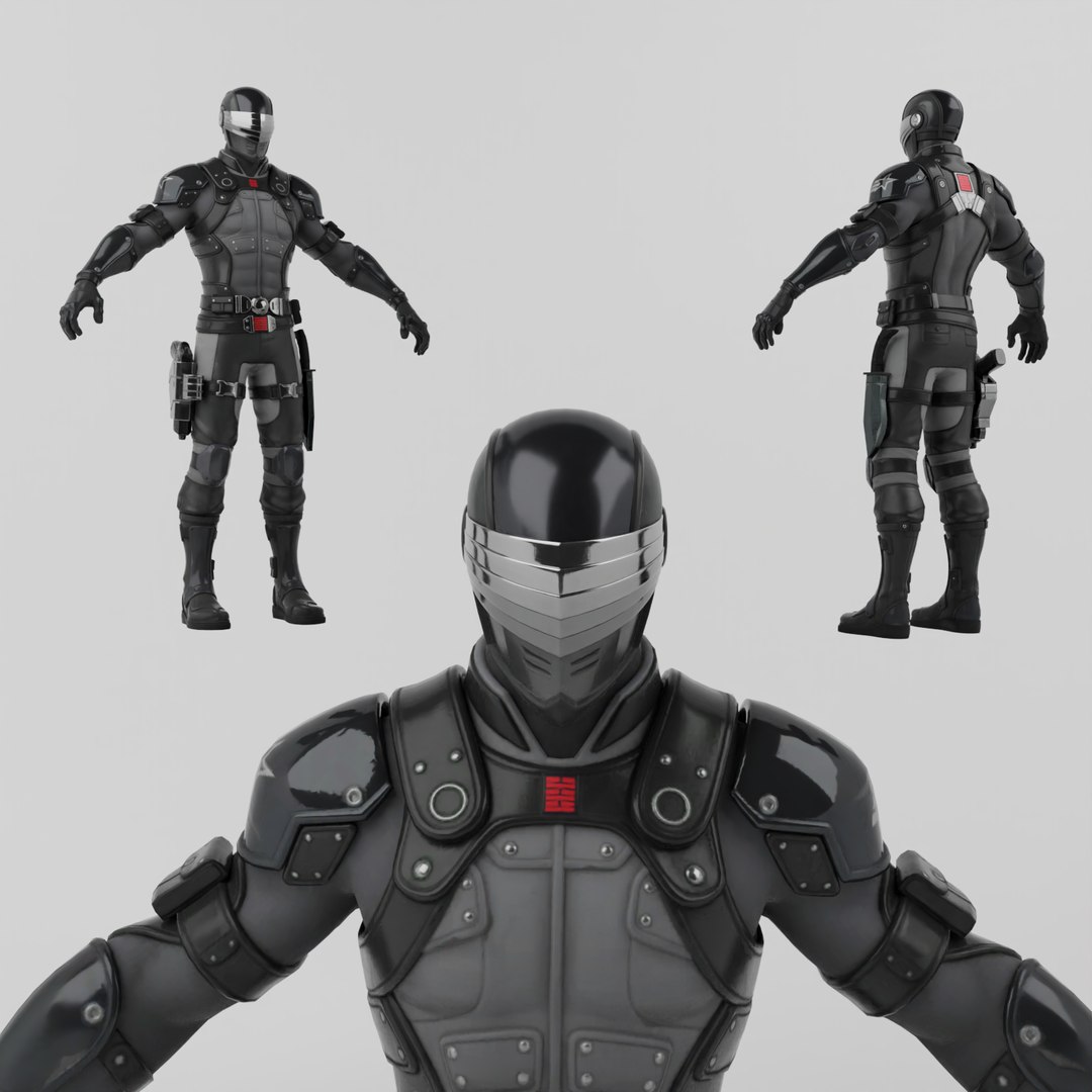 Snake Eyes Lowpoly Rigged 3D model - TurboSquid 2034083