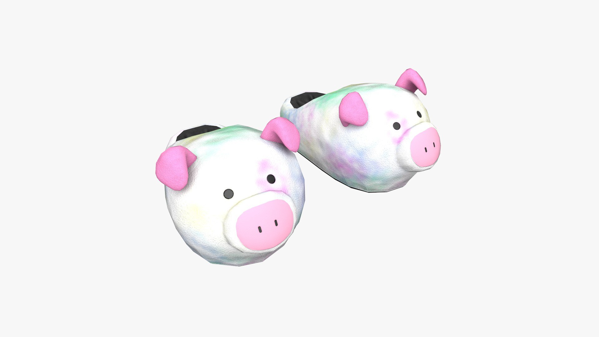 3D model Slippers B10 Colored Pig - Costume Character Design ...