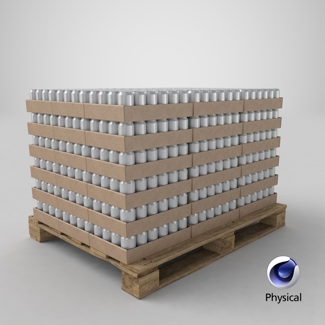 3D Cargo Cans Color 03 Plain And Packed - TurboSquid 1985407