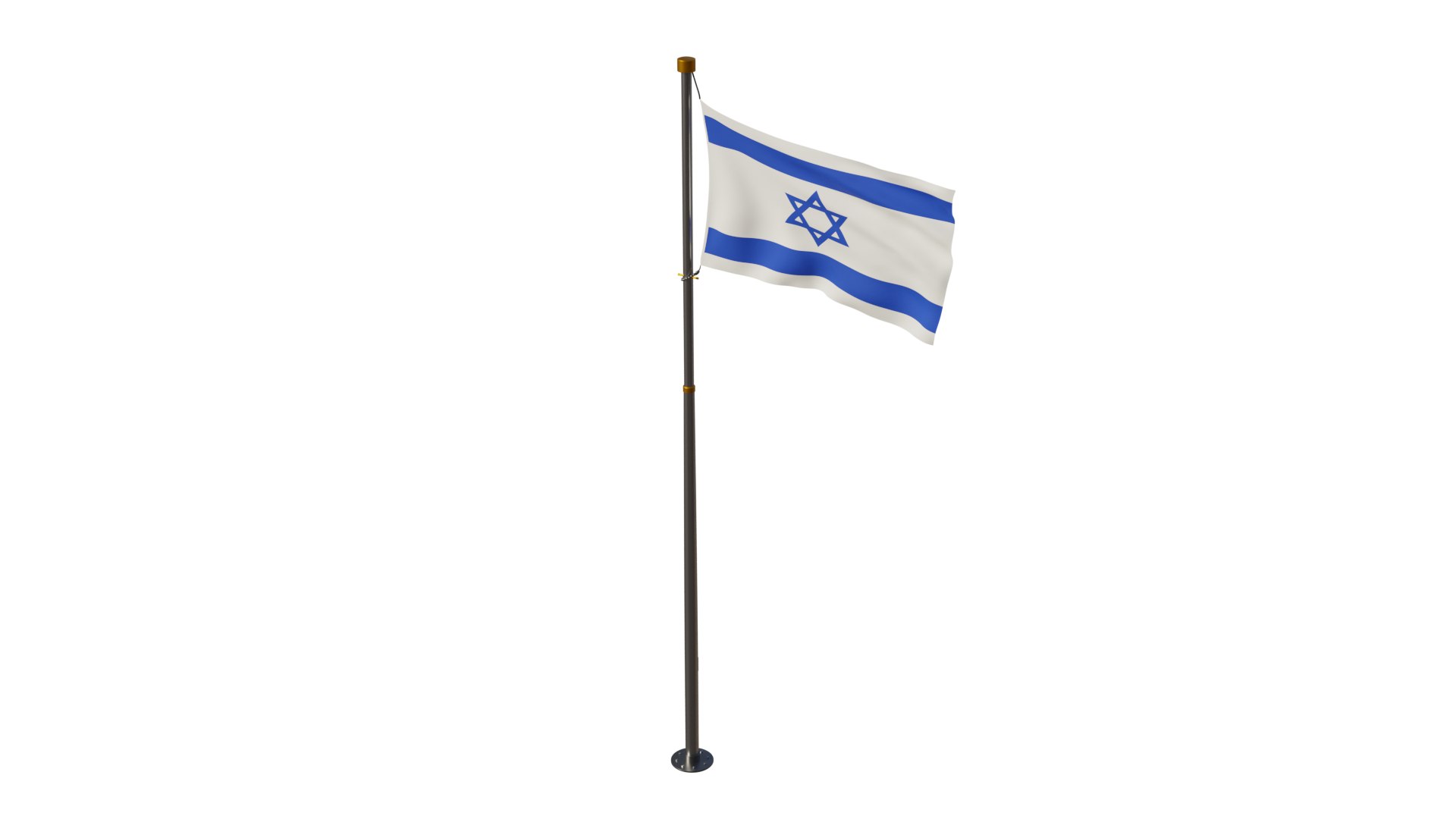 3D Pole Flag Israel - TurboSquid 2097877