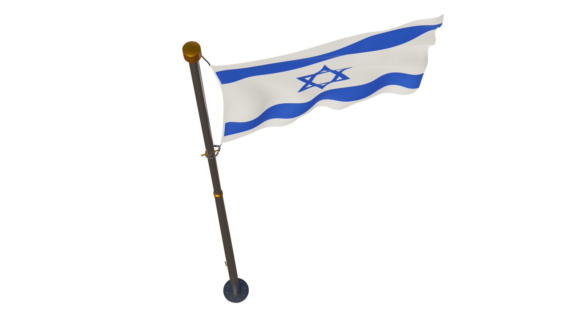 3D Pole Flag Israel - TurboSquid 2097877