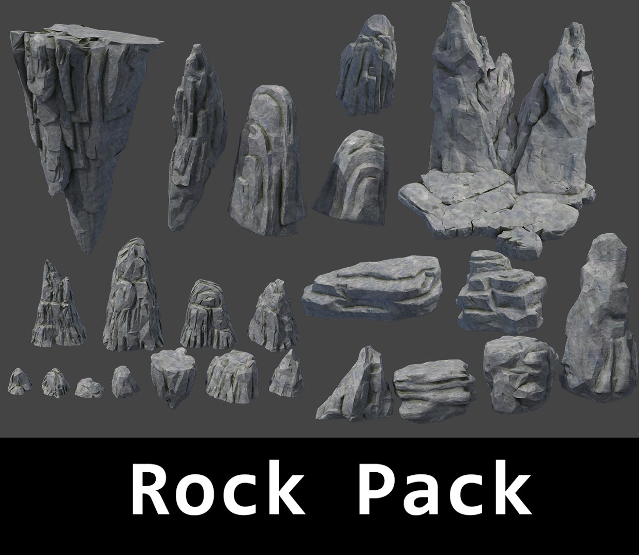 3D Model Rock Pack | 1143491 | TurboSquid