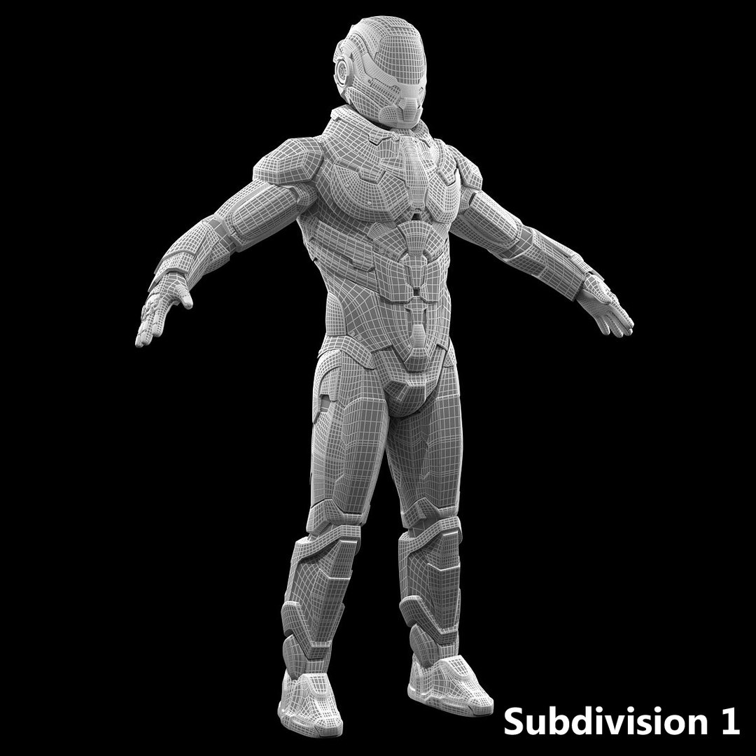 sci-fi armor 3d max