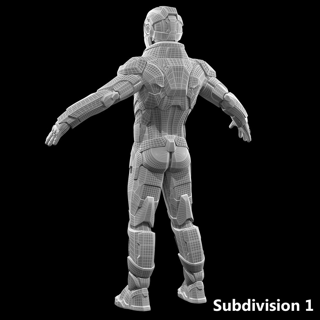 sci-fi armor 3d max