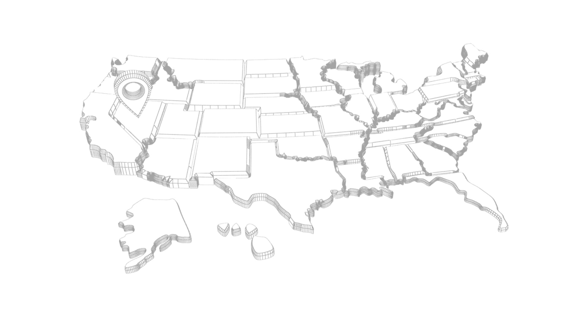 3d Usa State