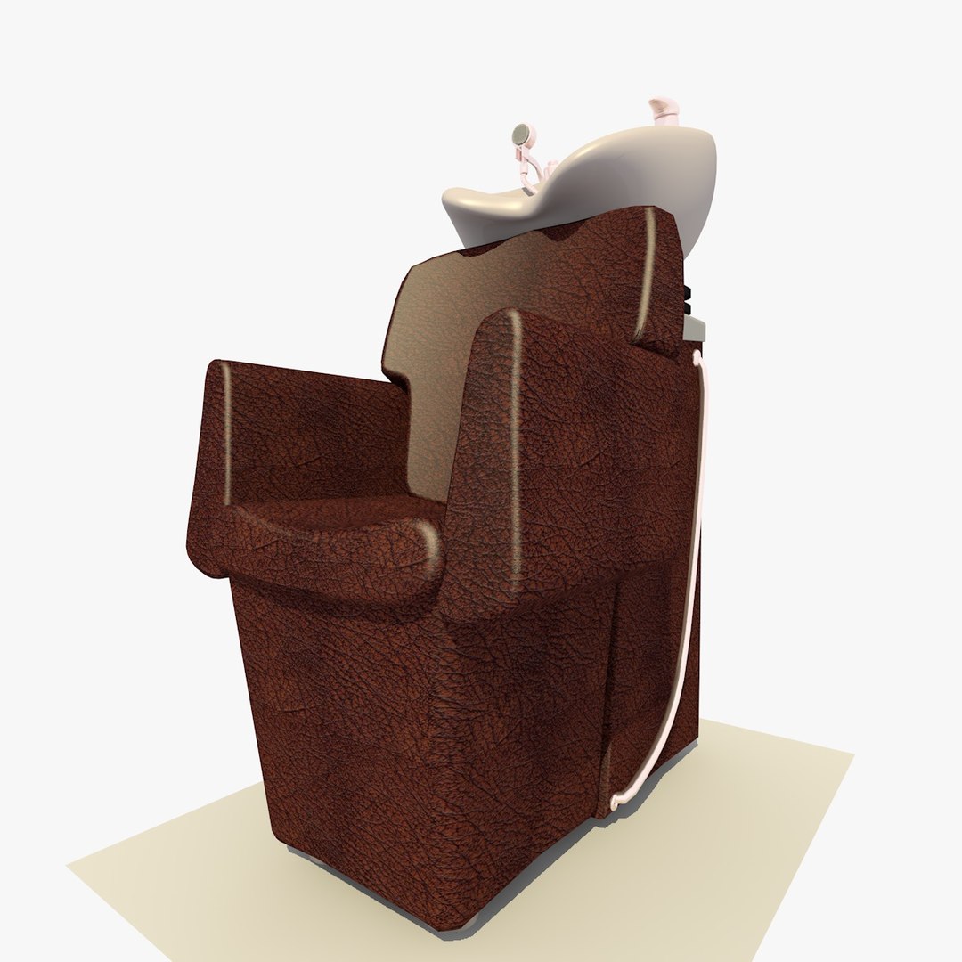 Salon Backwash Bowl Leather Chair 3ds