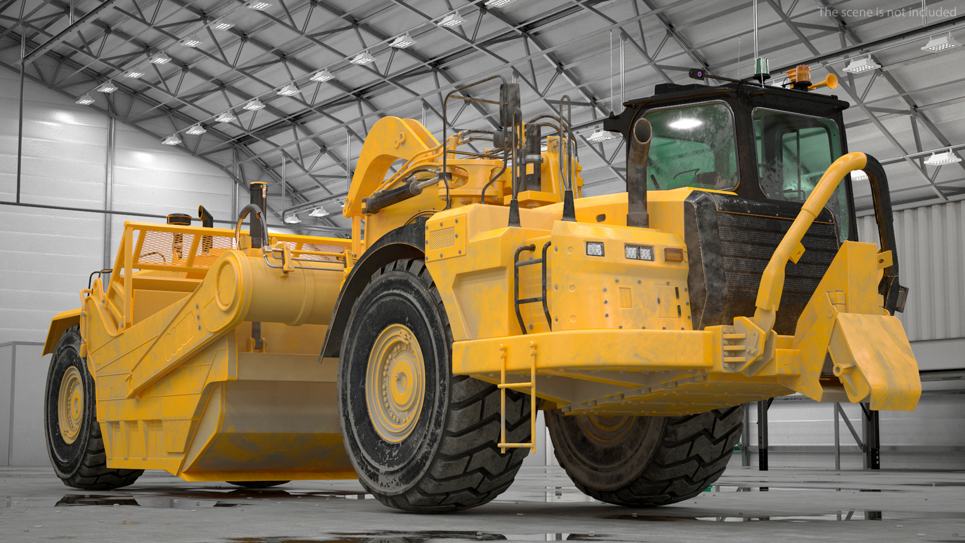 3D Wheeled Tractor Scraper Dirt Rigged - TurboSquid 1922331