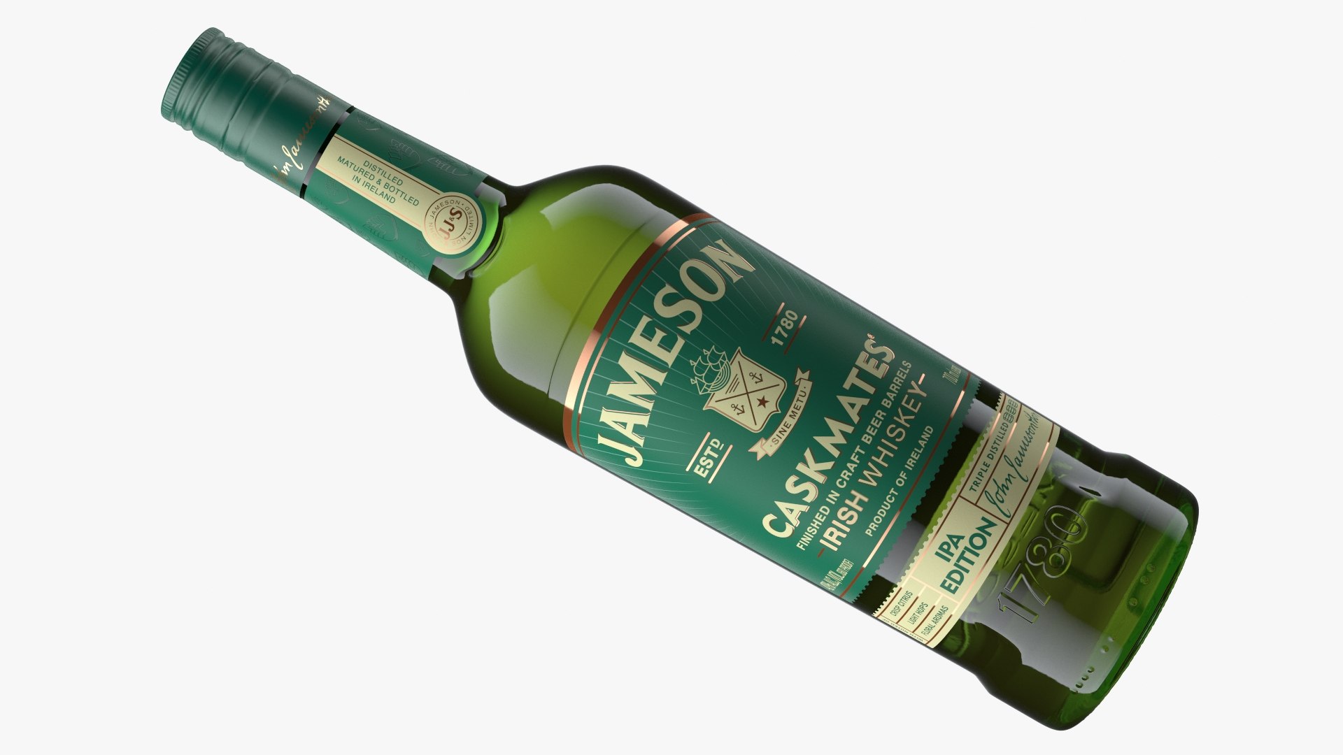 Jameson IPA Whiskey Bottle 3D Model - TurboSquid 1744357