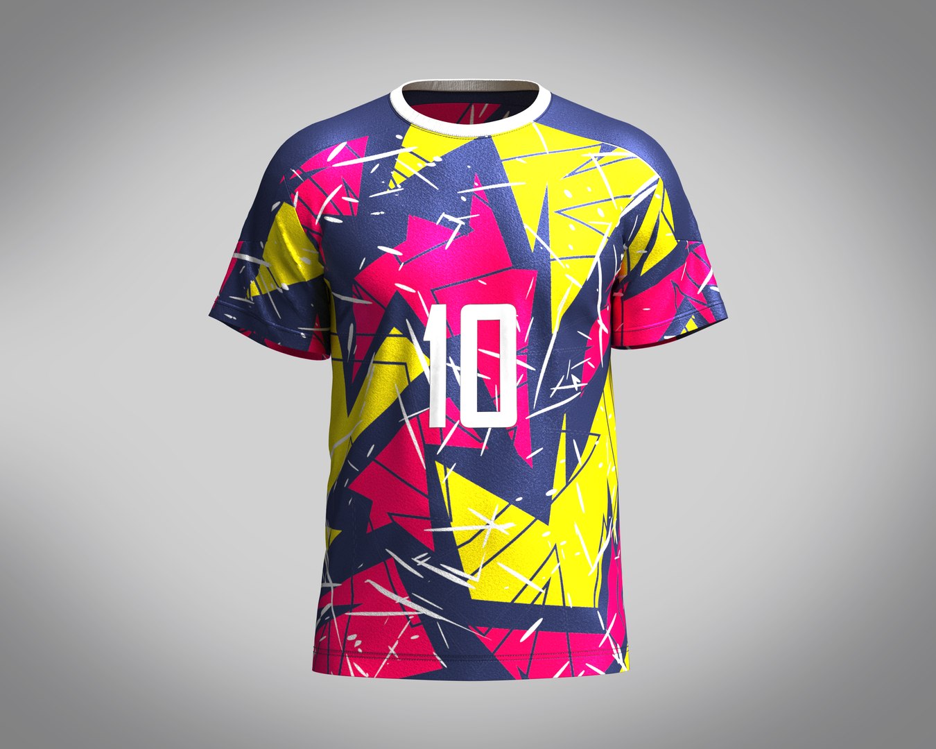 3D Soccer Hot pink with multi color Jersey Player-10 model - TurboSquid ...