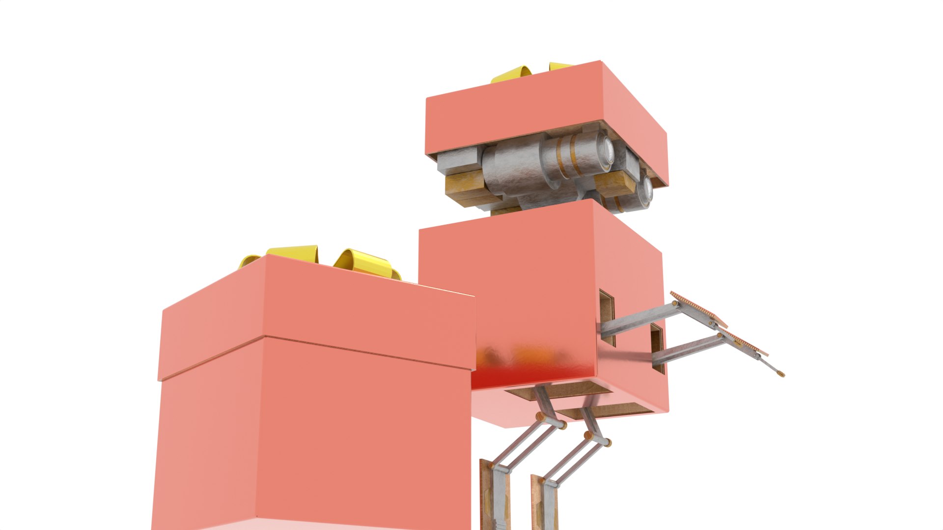3D Model Gift Present Robot Rigged Low-poly - TurboSquid 2004149