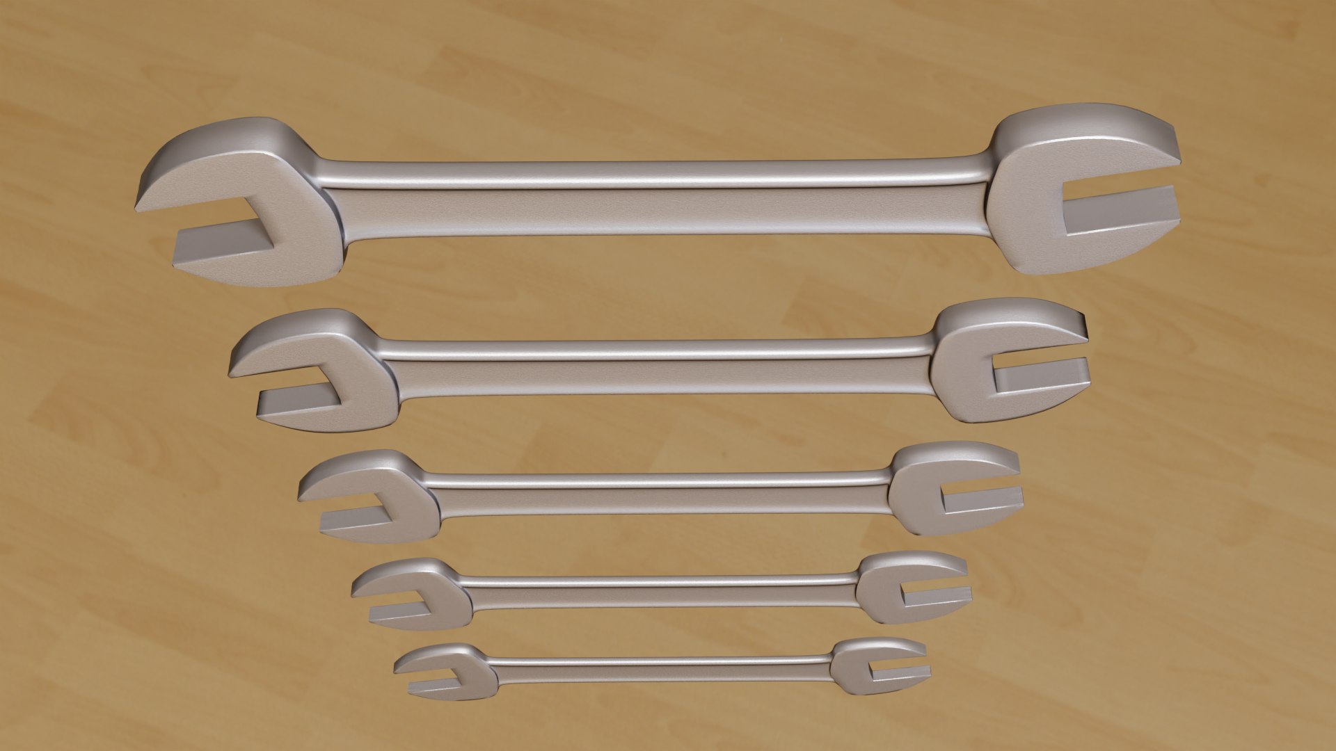 Spanner 5size Set 3D Model - TurboSquid 2024076