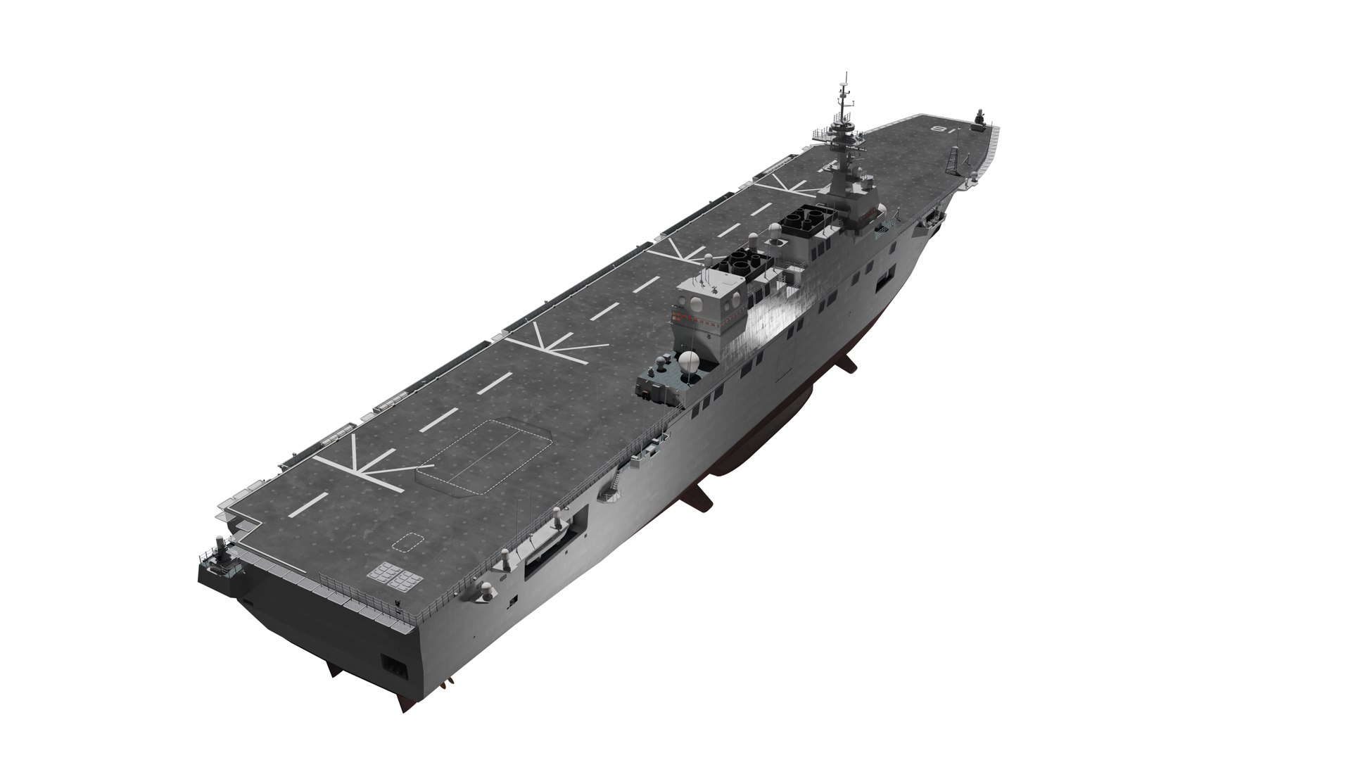 JMSDF Hyuga Class Helicopter Carrier 3D - TurboSquid 2151505