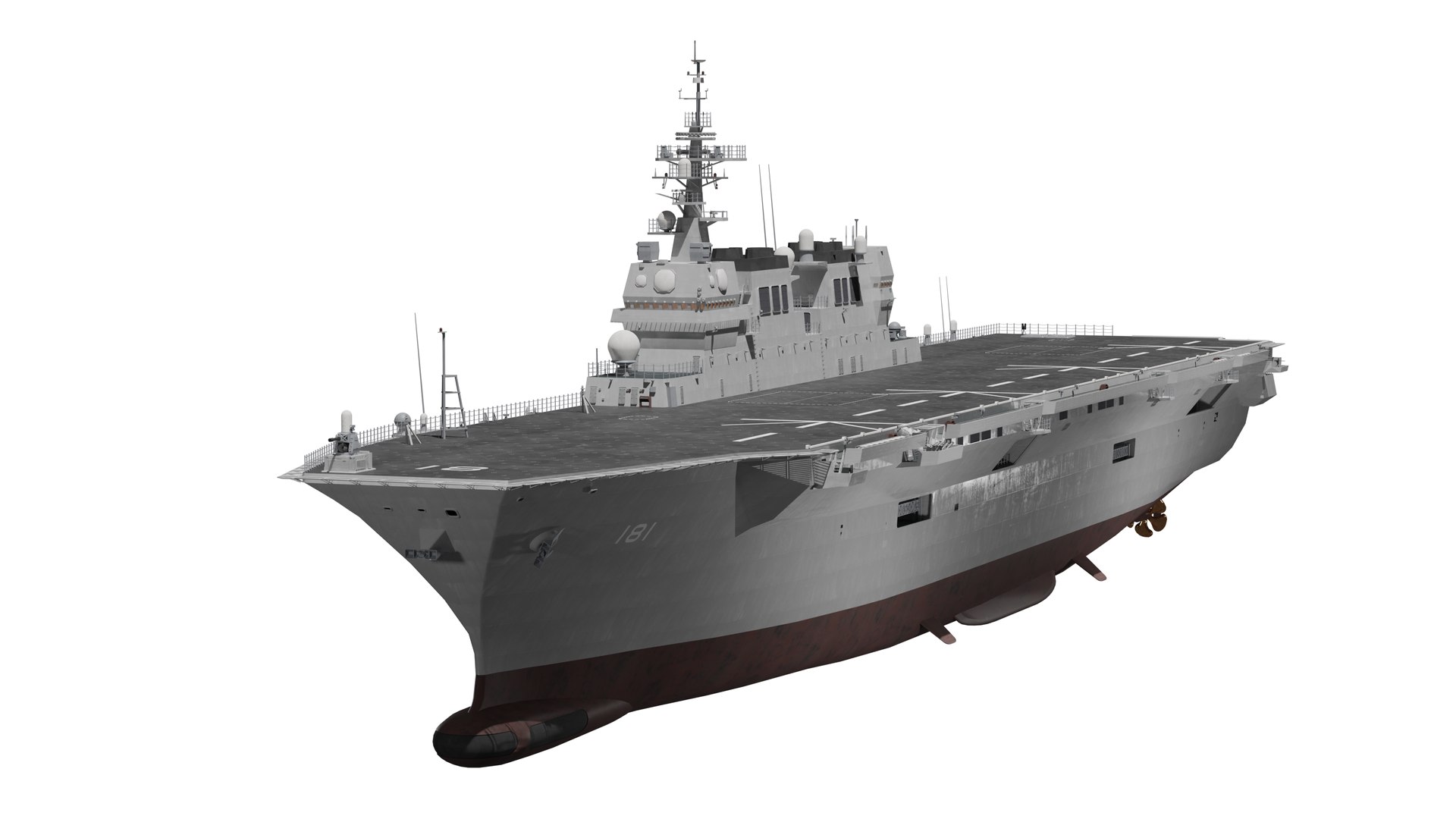 JMSDF Hyuga class helicopter carrier 3D - TurboSquid 2151505