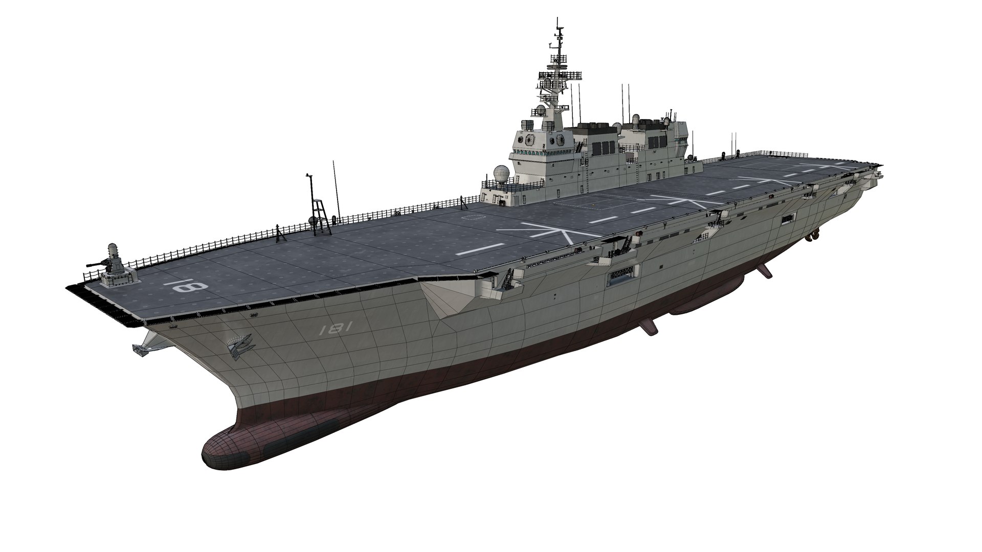 JMSDF Hyuga Class Helicopter Carrier 3D - TurboSquid 2151505