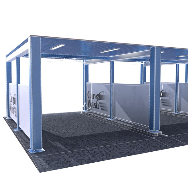 3D self-service car wash station - TurboSquid 1663662