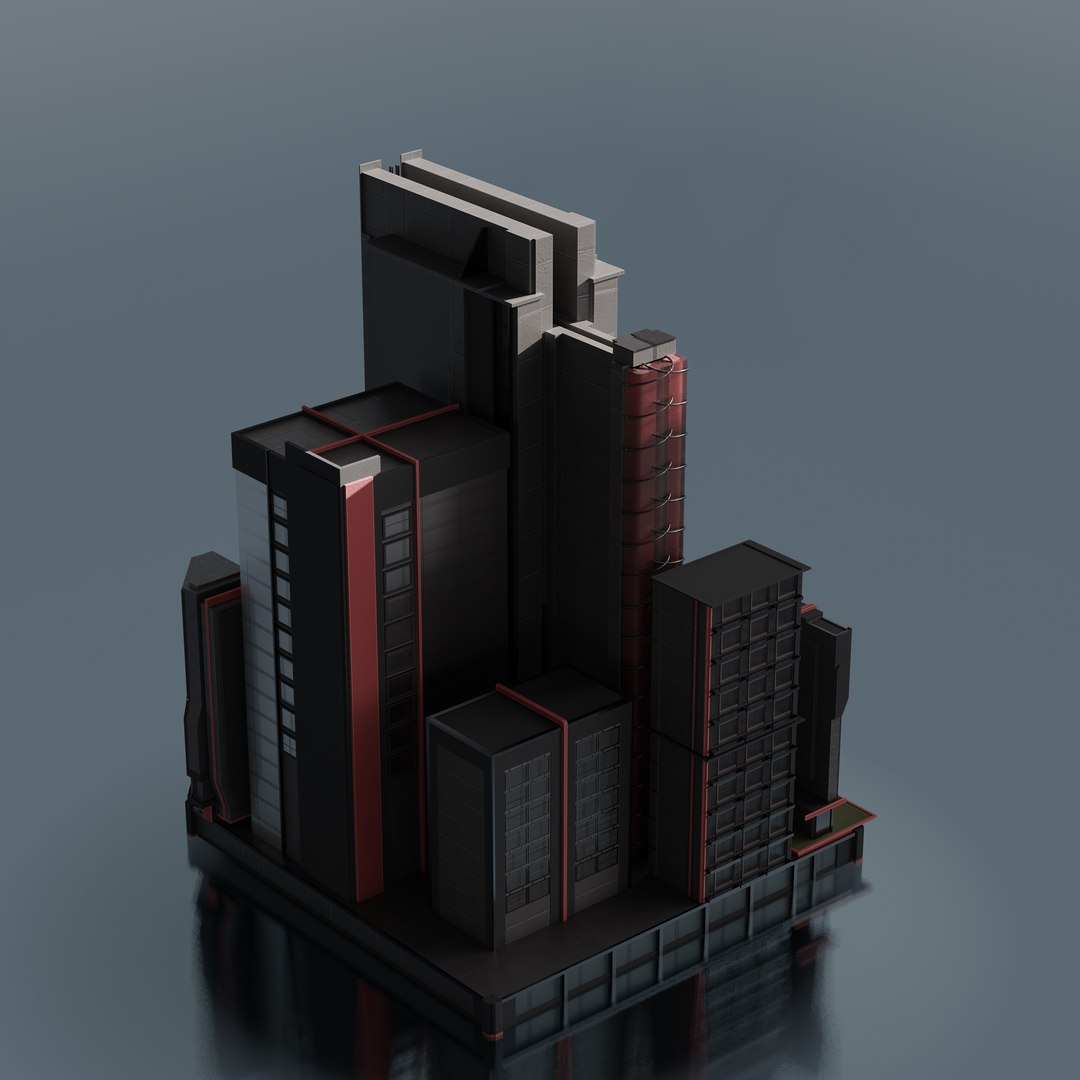3D Neo-Modern Building Kitbash - TurboSquid 1896494
