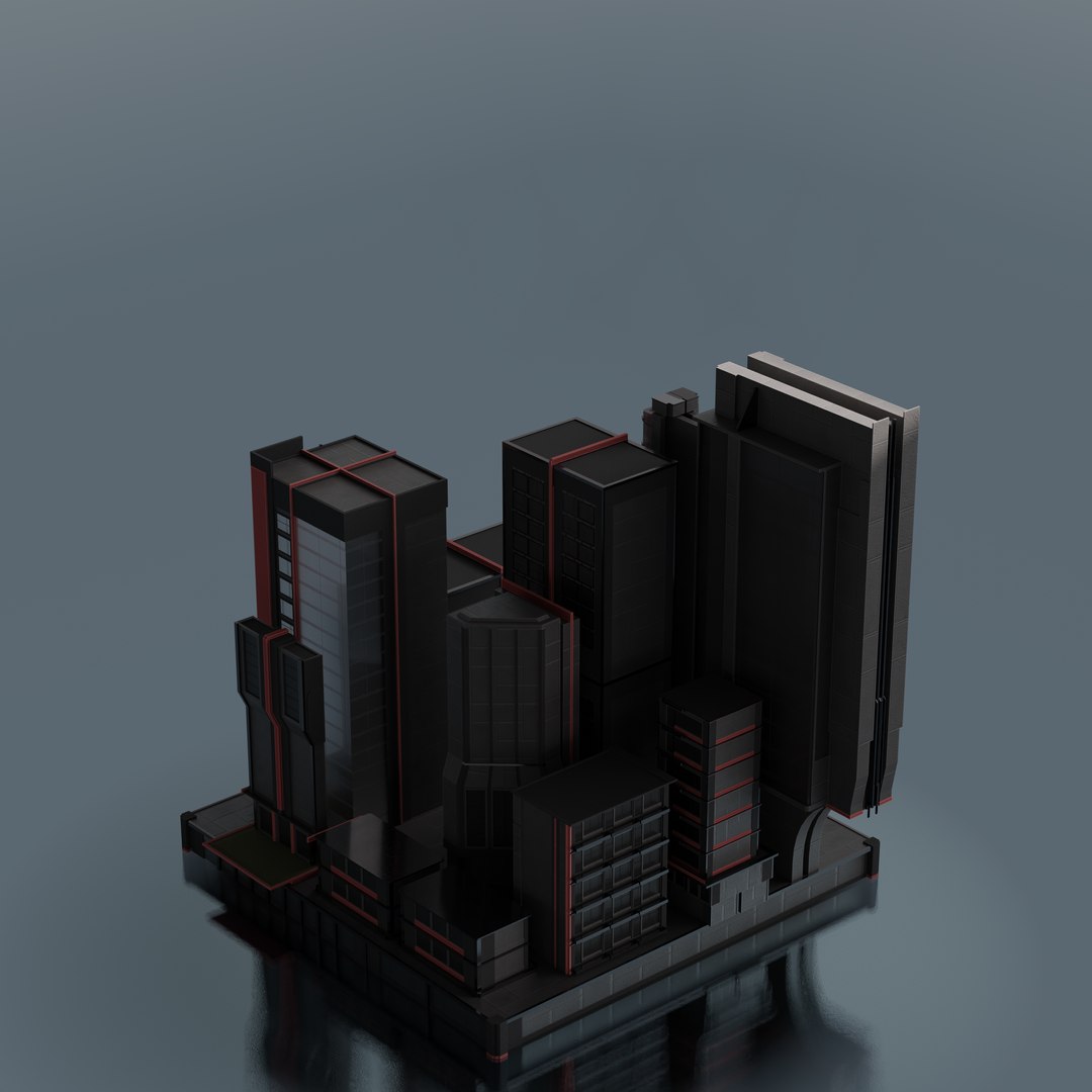 3D Neo-Modern Building Kitbash - TurboSquid 1896494