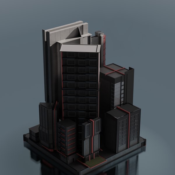 3D Neo-Modern Building Kitbash - TurboSquid 1896494