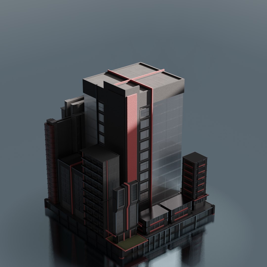 3D Neo-Modern Building Kitbash - TurboSquid 1896494