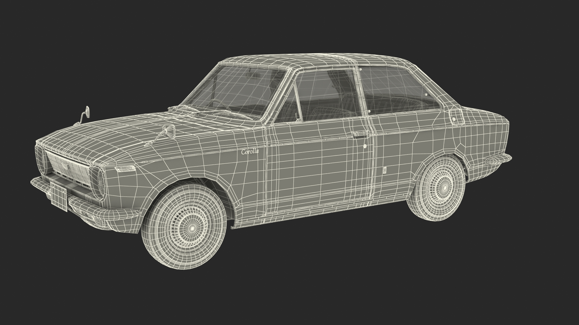 1st Gen Toyota Corolla E10 1966 White Rigged 3D Model - TurboSquid 2128258