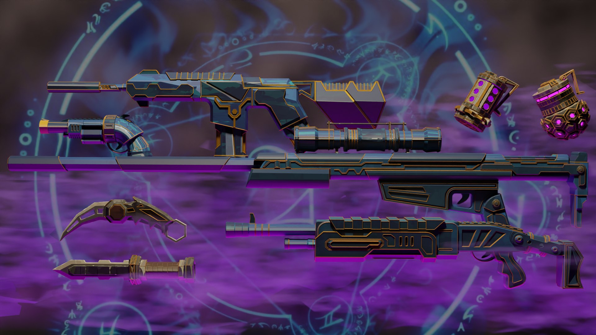 Weapon Pack In Arcane Style 3D Model - TurboSquid 2267446