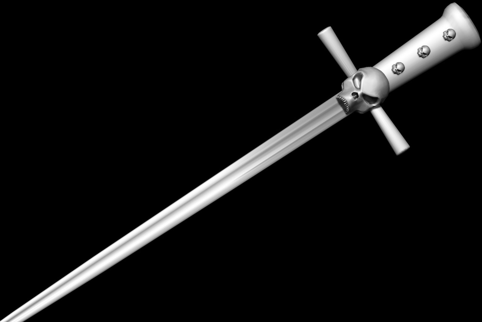 3d Sword Skull