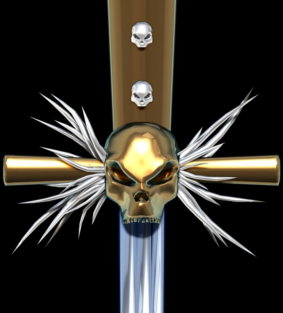 3d Sword Skull