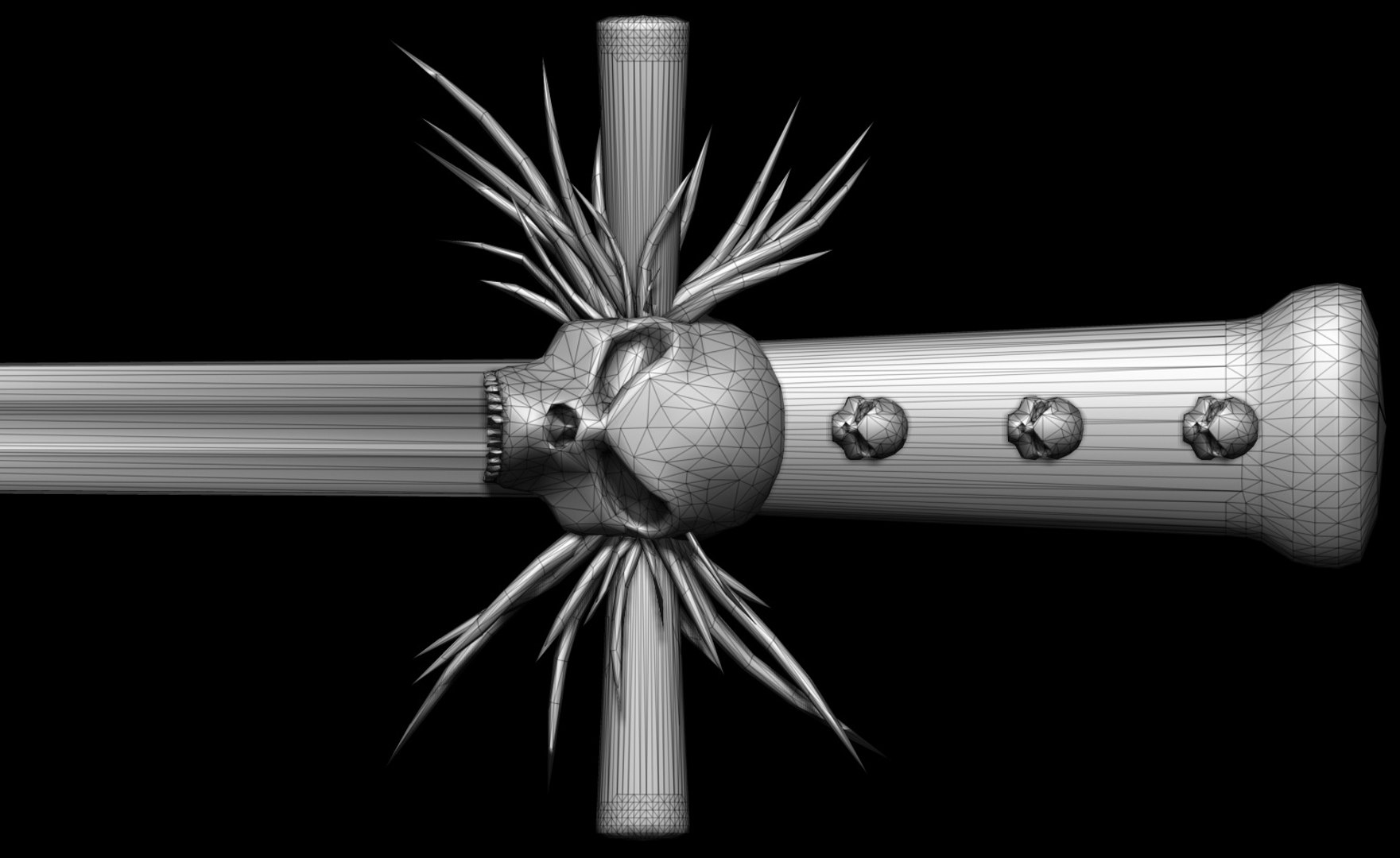 3d Sword Skull