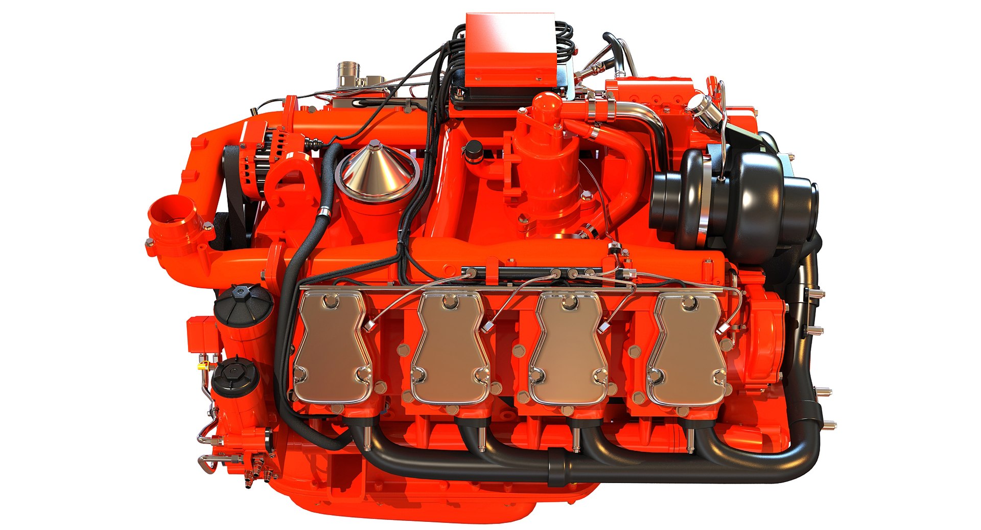 3d V8 Diesel Power Generation Model