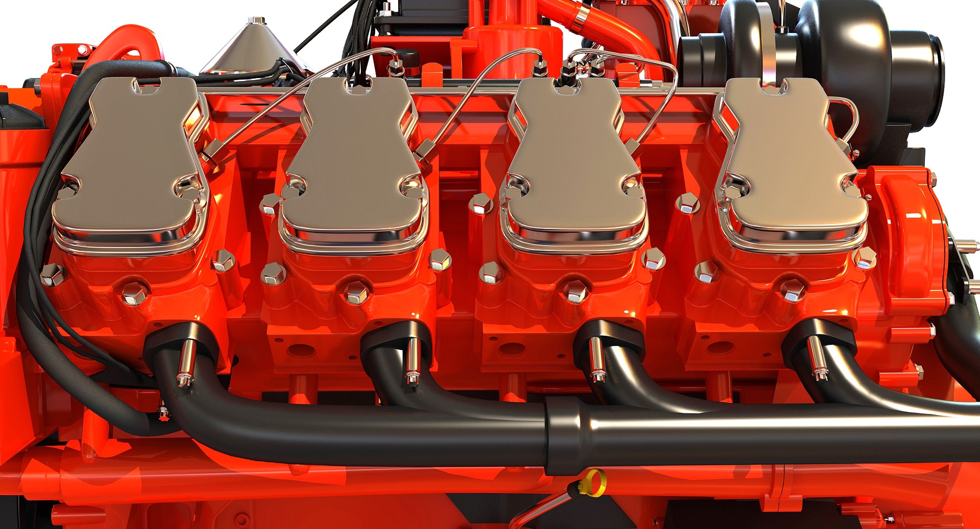 3d V8 Diesel Power Generation Model