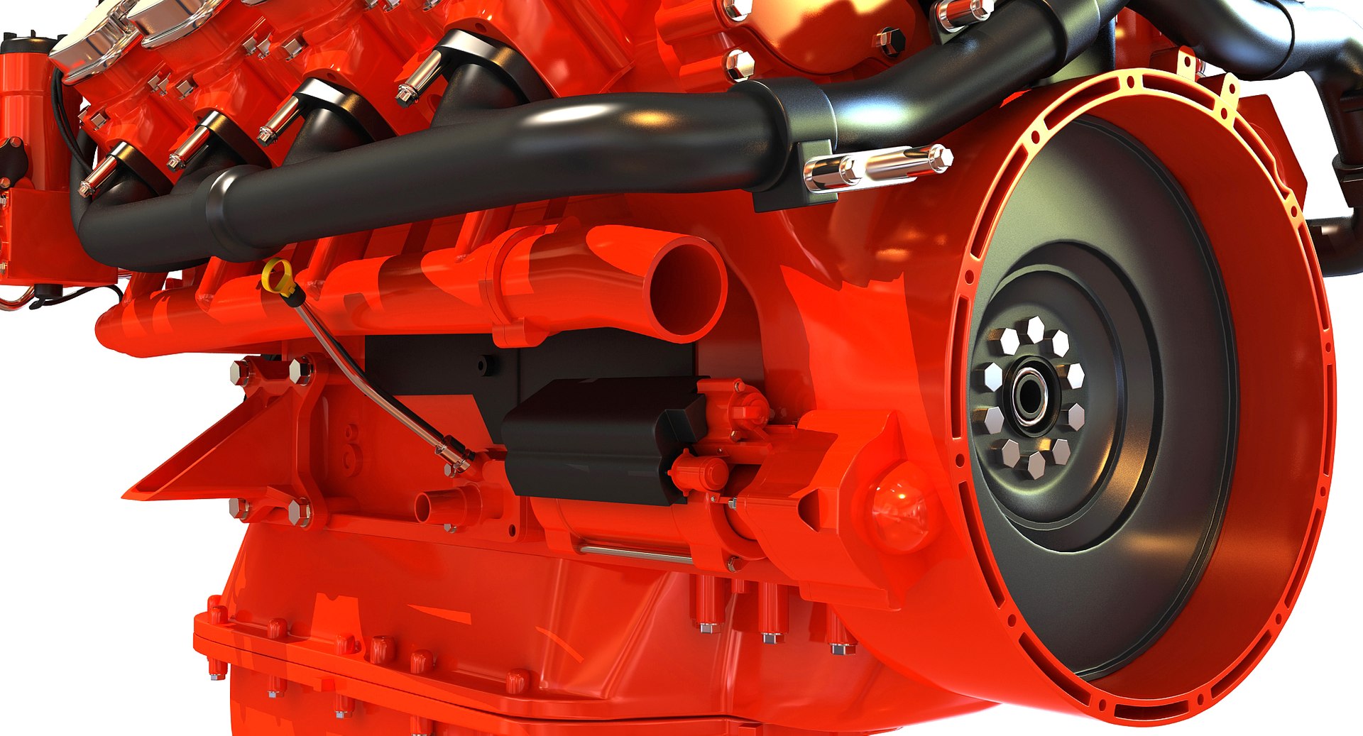 3d V8 Diesel Power Generation Model